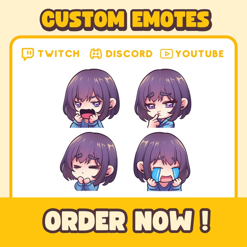 CUSTOM Twitch Emotes, Twitch Emote, Custom Emote, Kick Emotes, Animated ...