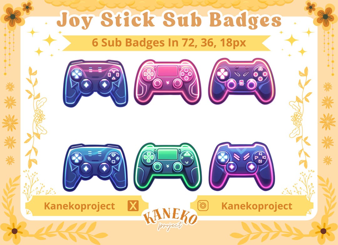 Twitch Sub Badges, Bit Badges, Joy Stick Collection, Joy Stick Sub ...