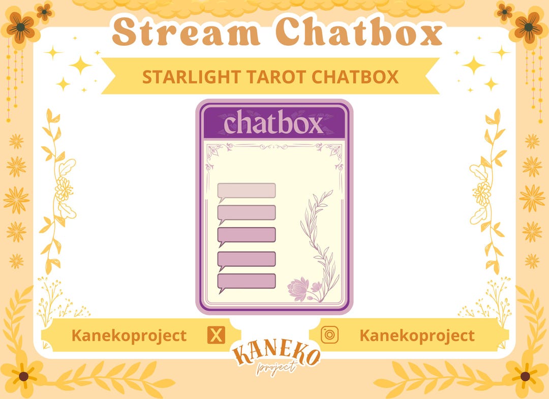 Starlight Tarot Chatbox Twitch Chatbox, Cute Chat Box Streamers ...