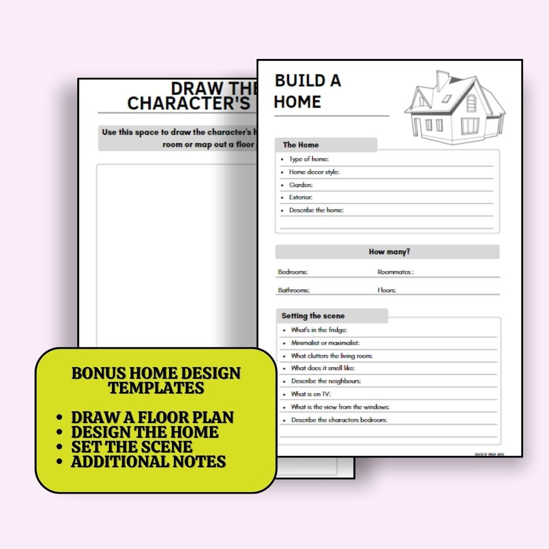 Character and Home Profile Template Sheets: Digital and Printable PDF ...