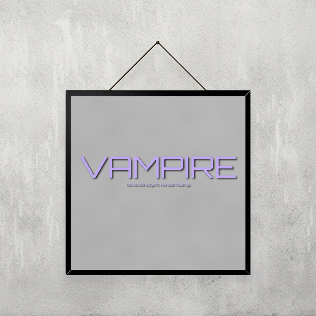 Olivia Rodrigo Album Cover Poster-vampire feat. Kendall Rodrigo Single ...