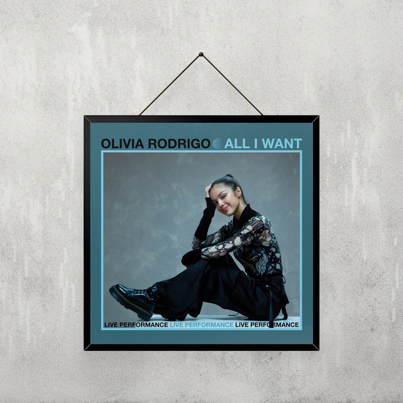 Olivia Rodrigo Album Cover Poster-all I Want live at Vevo Single album ...