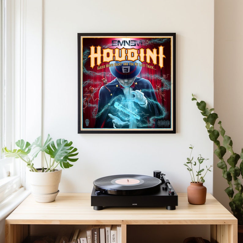 Eminem Album Cover Poster-houdini Single album Print-unframed-gift - Etsy