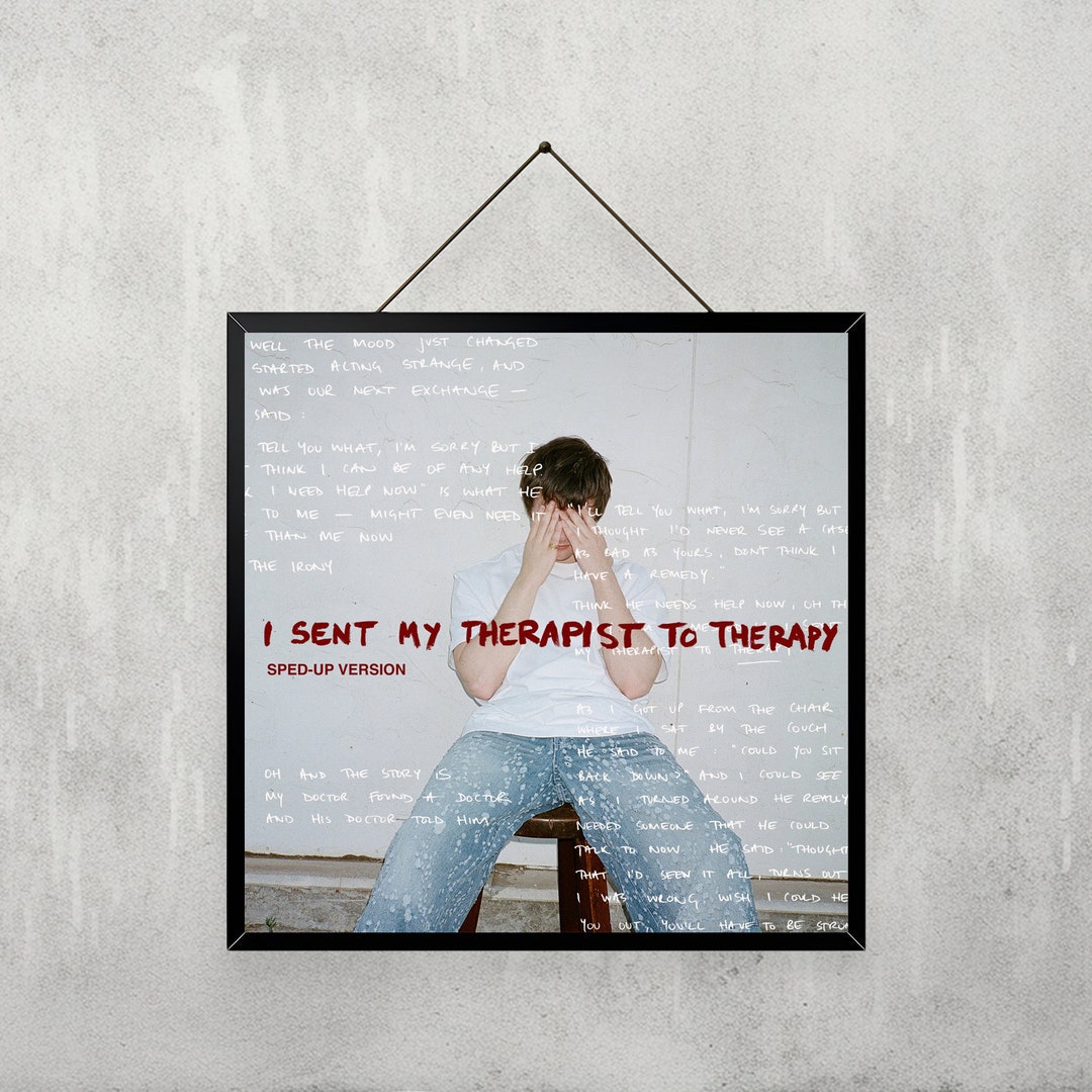 Alec Benjamin Album Cover Poster-i Sent My Therapist to Therapy sped Up ...