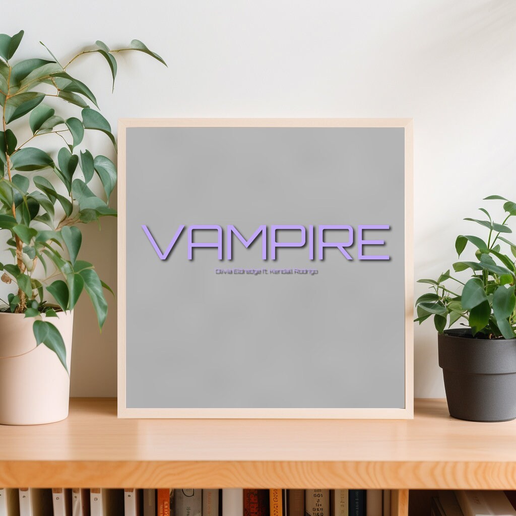 Olivia Rodrigo Album Cover Poster-vampire feat. Kendall Rodrigo Single ...