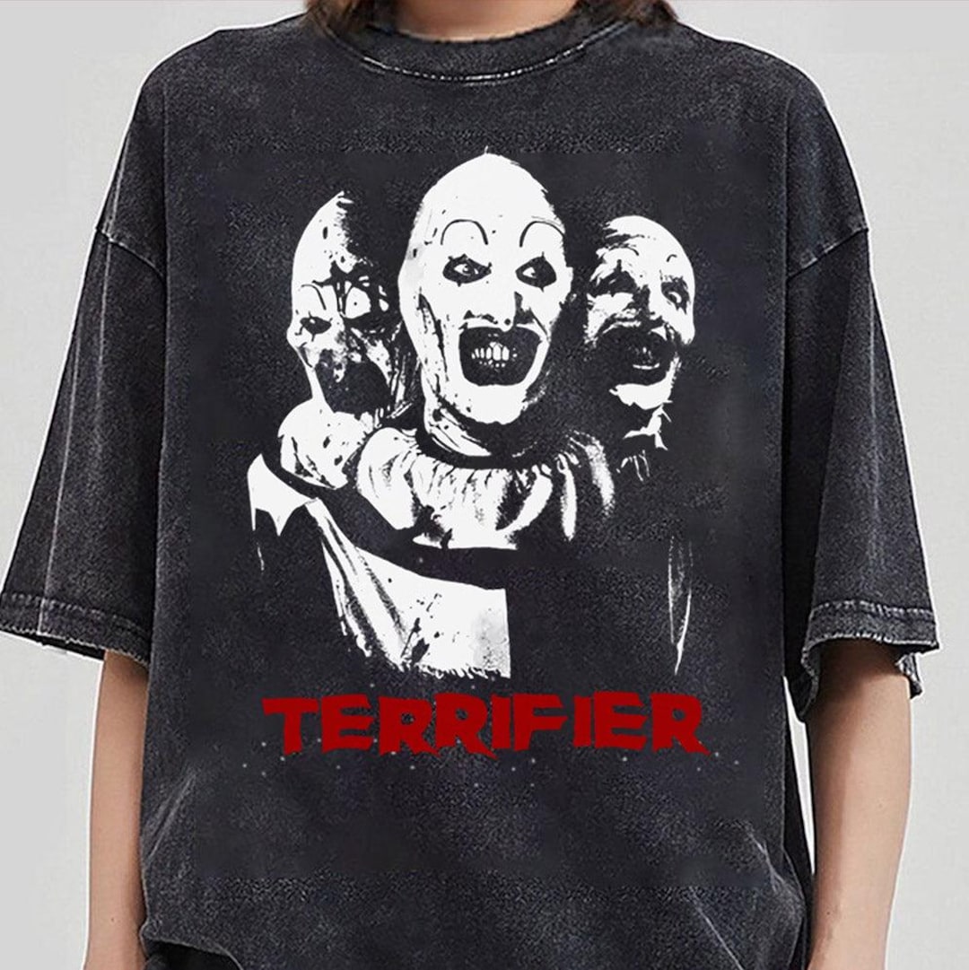 Terrifier Shirt, Scary Clown Shirt, Homage Horror Graphic 90s Shirt ...