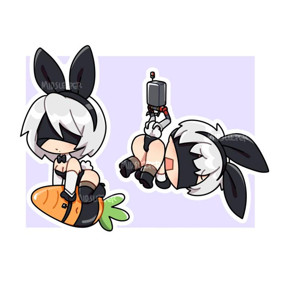 2B + 9S Bunny Vinyl Stickers - Etsy