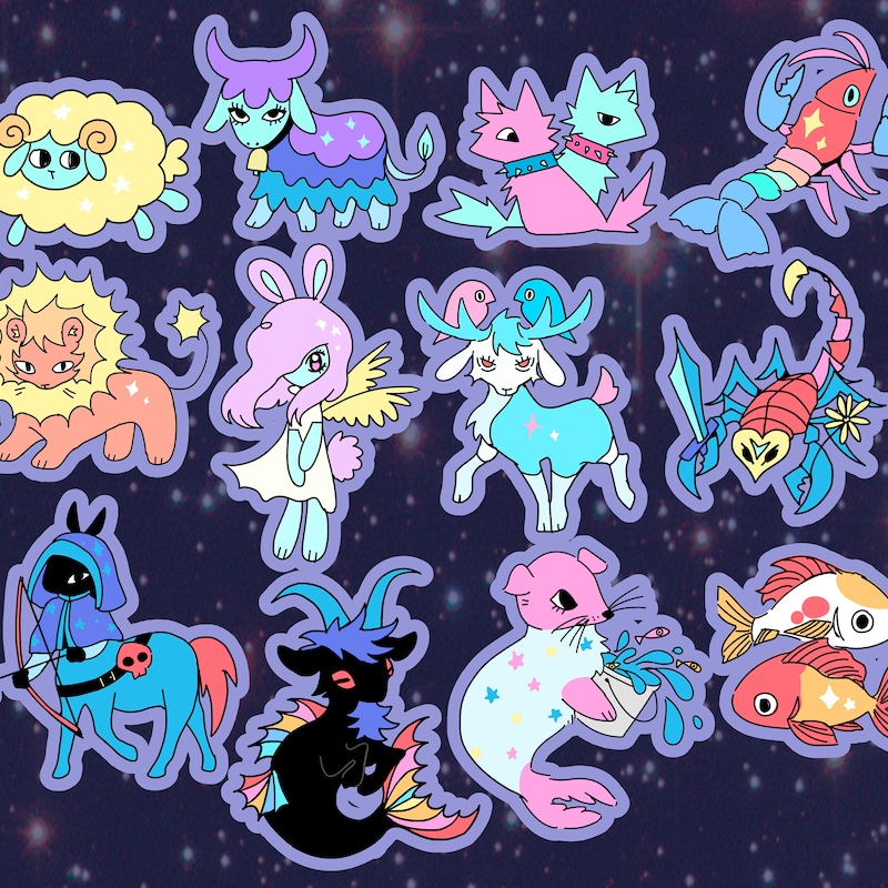 Zodiac Stickers - Etsy