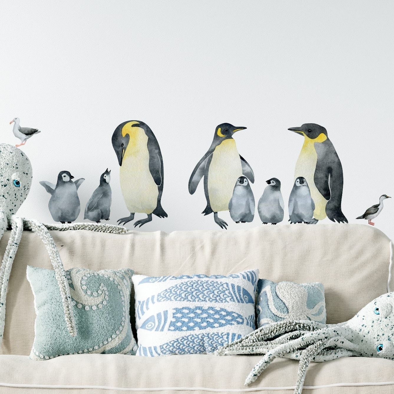 Penguins Stickers, Birds Stickers. Antarctic Wallstickers, Sea Animals ...