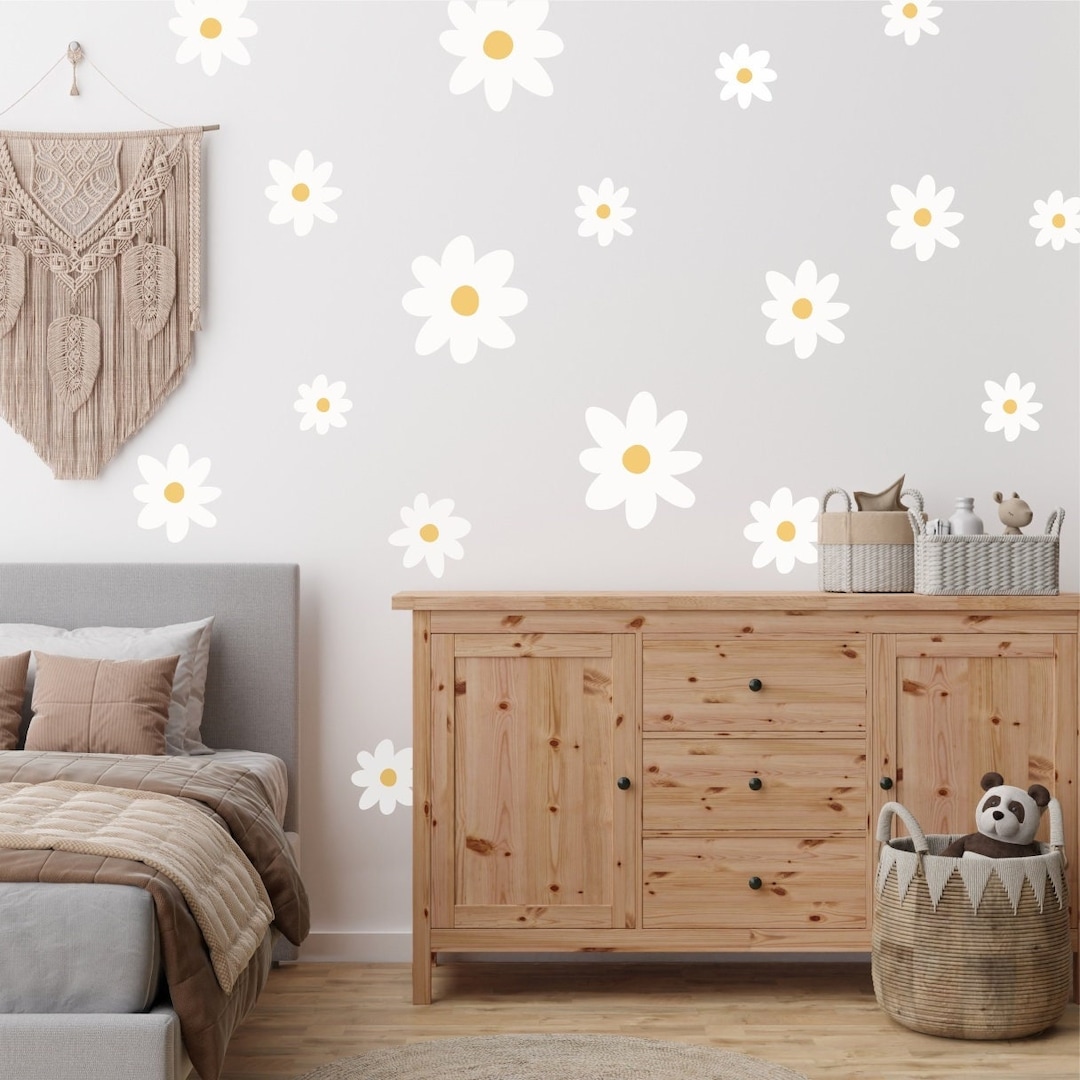 Daisy Wall Decals, Daisy Wall Art, Daisy Wall Decor, Daisy Wall ...