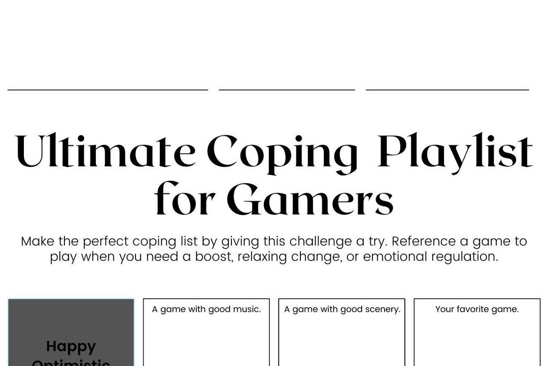 Ultimate Coping Skills Playlist for Gamers - Etsy