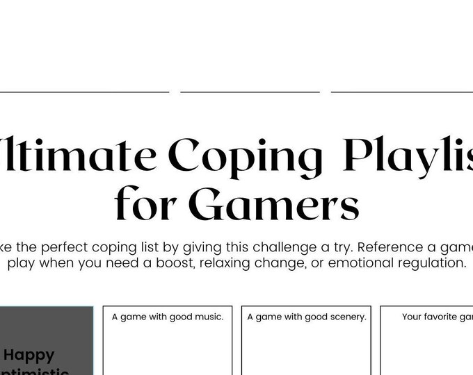 Ultimate Coping Playlist Worksheet - Etsy Canada