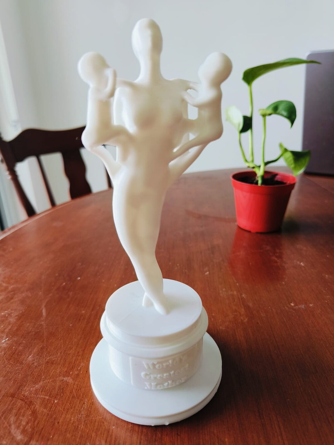 Mothers Day Gift - Sculpture of Mother & Two Children Embrace, Black or ...