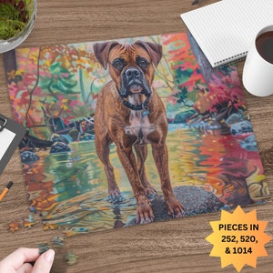 Boxer Dog Jigsaw Puzzle, 3 Sizes Available From 252 to 1,114 Pieces ...