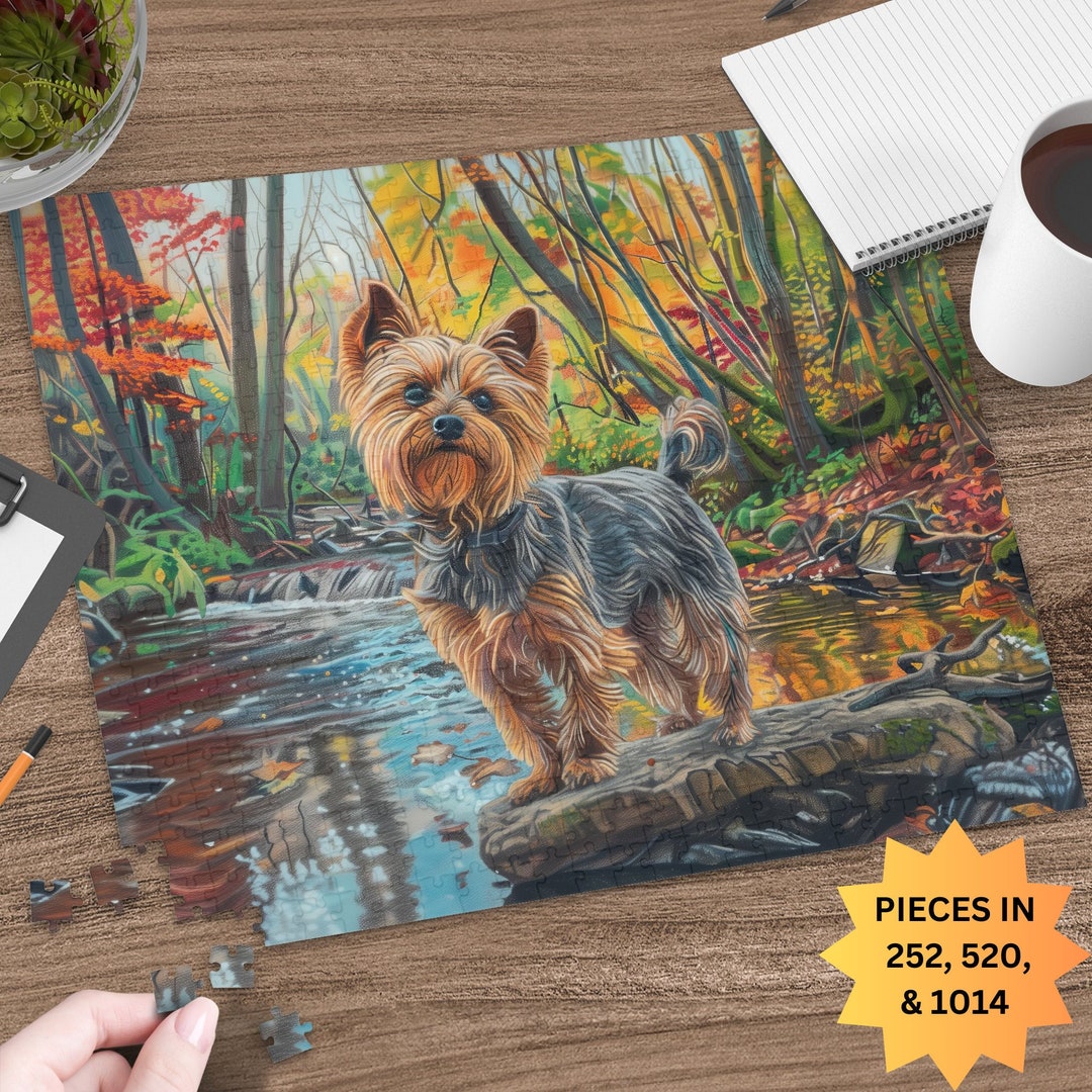 Yorkie Dog Jigsaw Puzzle, 3 Sizes Available From 252 to 1,114 Pieces ...