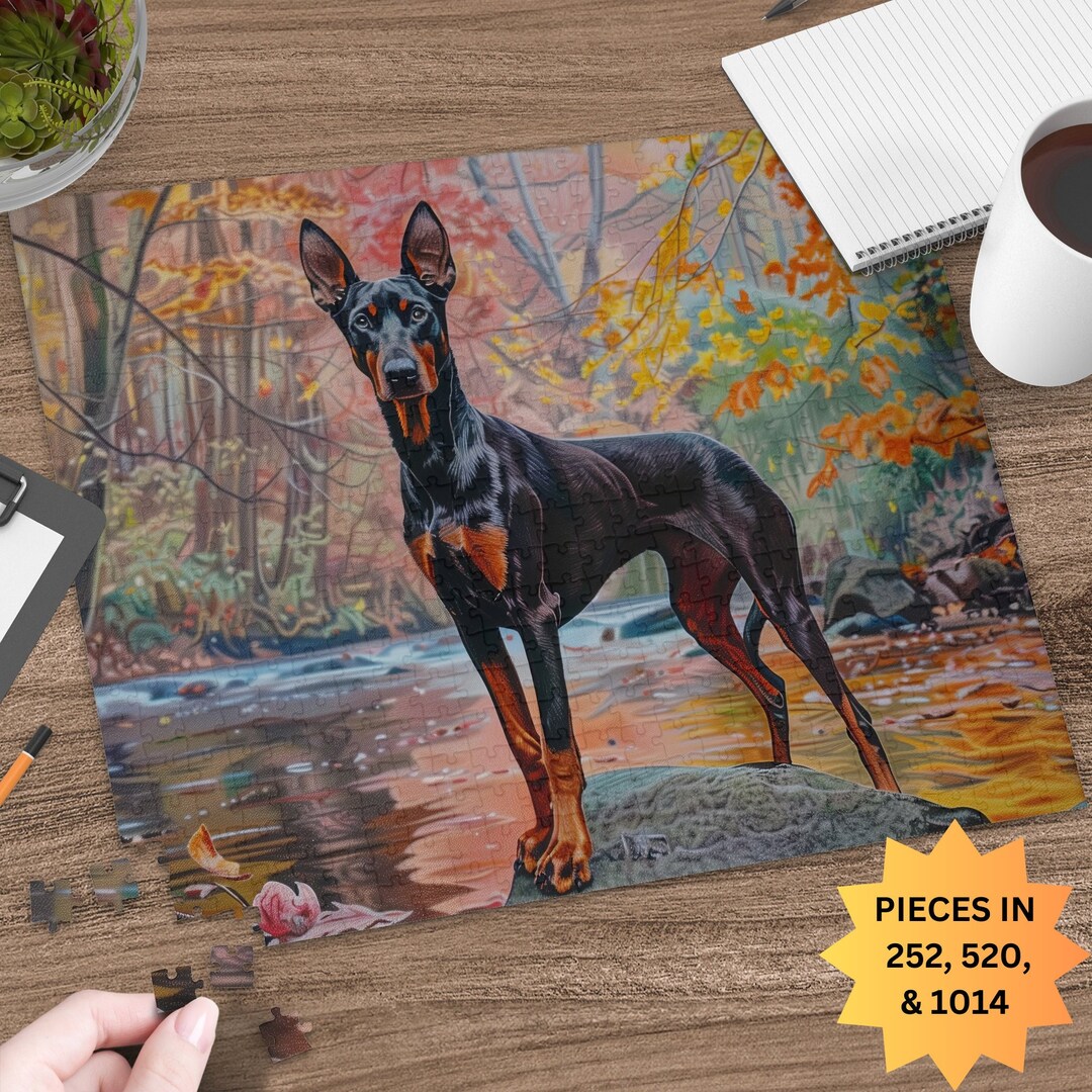 Doberman Pinscher Dog Jigsaw Puzzle, 3 Sizes Available From 252 to ...