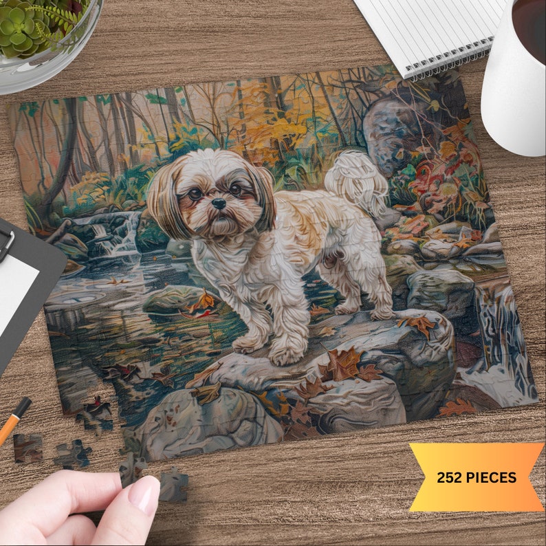 Shih Tzu Dog Jigsaw Puzzle, 3 Sizes Available From 252 to 1,114 Pieces ...
