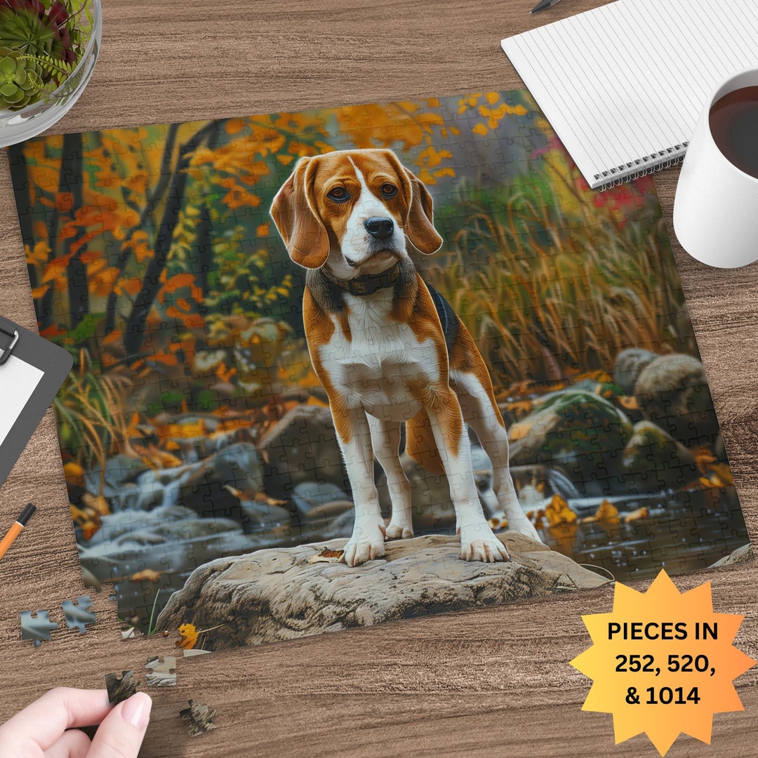 Beagle Dog Jigsaw Puzzle, 3 Sizes Available From 252 to 1,114 Pieces ...