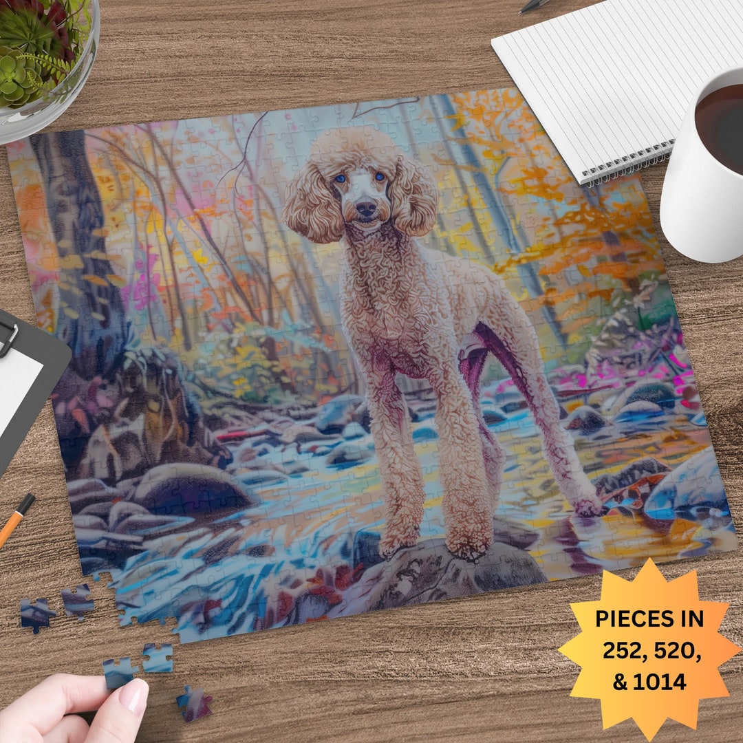 Poodle Dog Jigsaw Puzzle, 3 Sizes Available From 252 to 1,114 Pieces ...