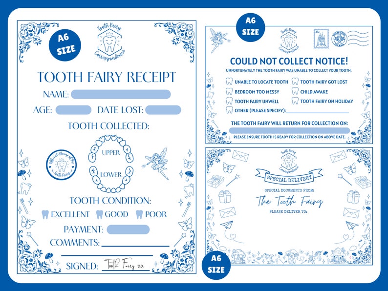 Tooth Fairy Bundle, Tooth Fairy Letter, Tooth Fairy Certificate, Tooth ...