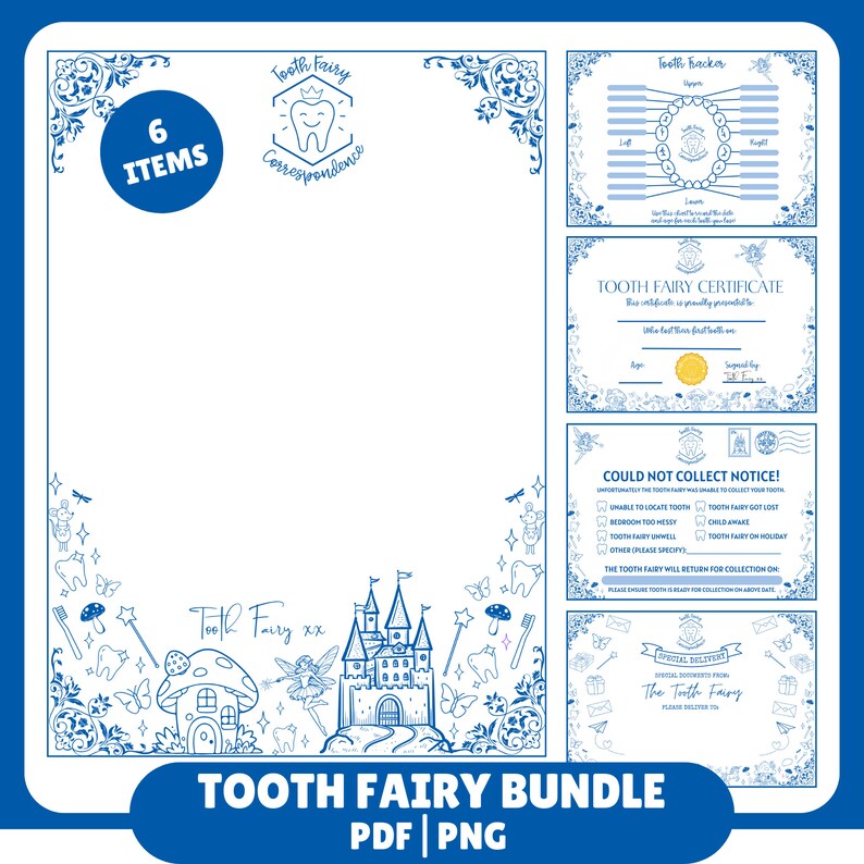 Tooth Fairy Bundle, Tooth Fairy Letter, Tooth Fairy Certificate, Tooth ...