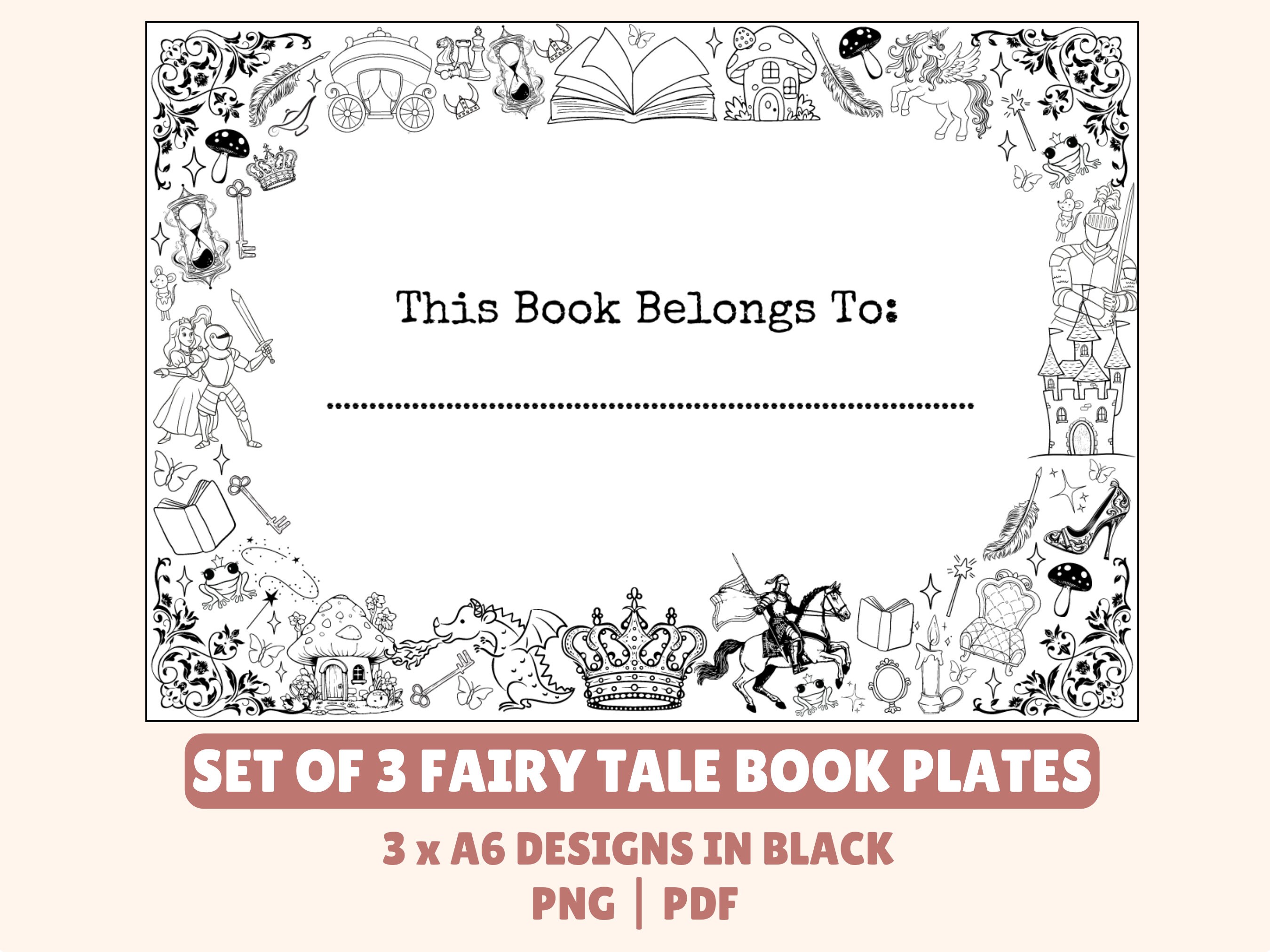 Book Plate, Book Plate PNG, Book Plate PDF, Kids Book Plate, Book ...