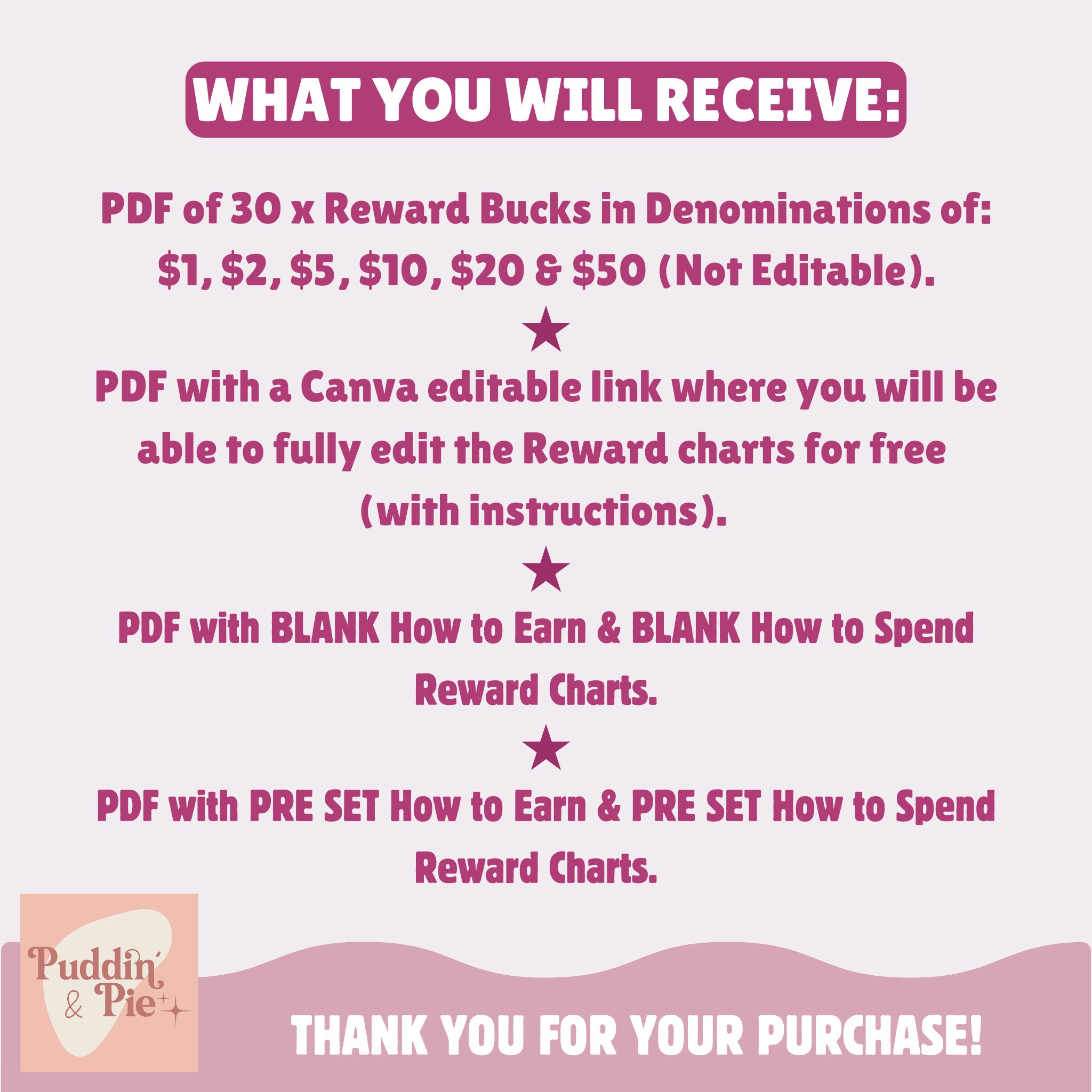 Kids Reward Bucks, Editable Kids Reward Bucks, Printable, Mum Bucks ...