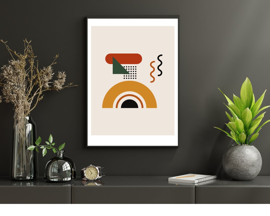 Abstract Geometric Shapes Print - Contemporary Art for Modern Spaces - Etsy