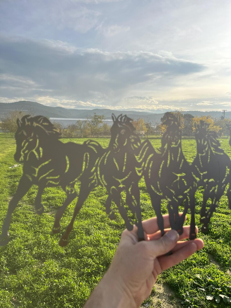 Seven Running Horses Metal Wall Art - Rustic Home Decor - Etsy