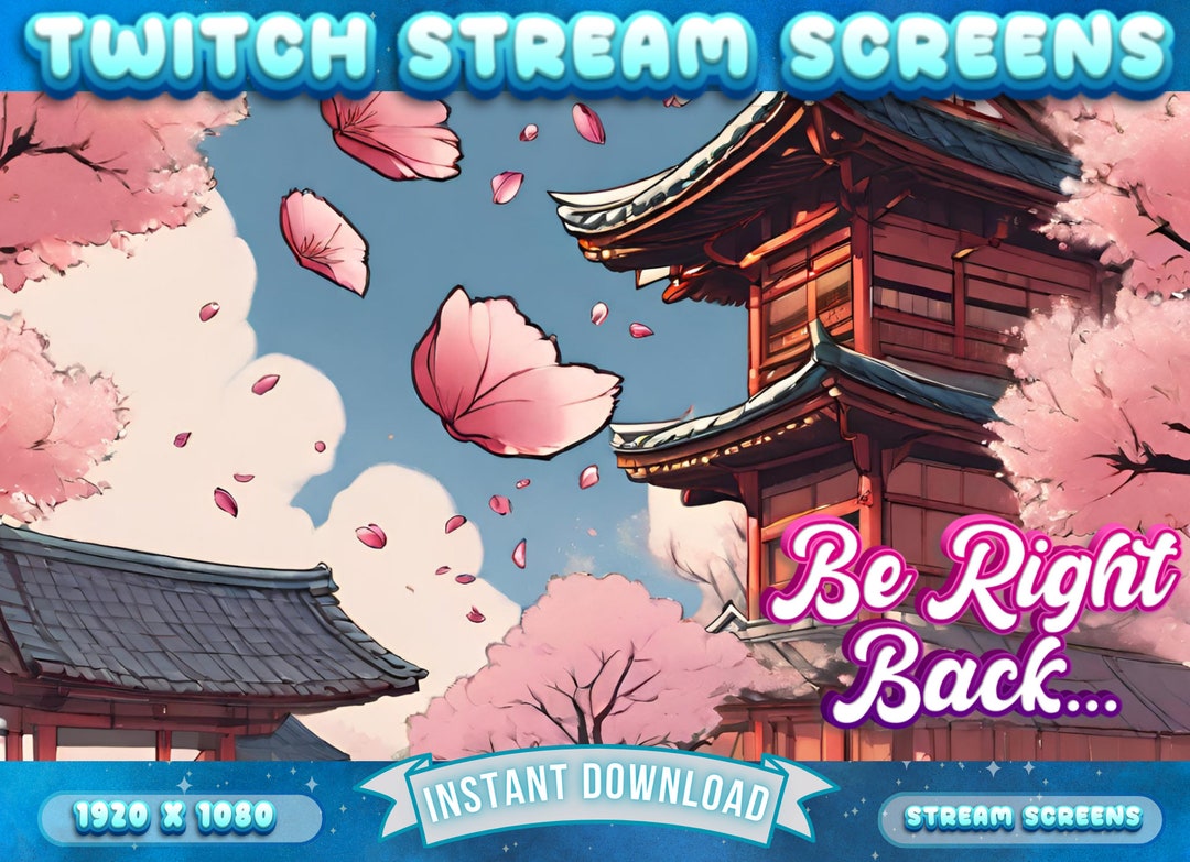 10 X Twitch Stream Screens Sakura Twitch Stream Screens Starting Soon ...