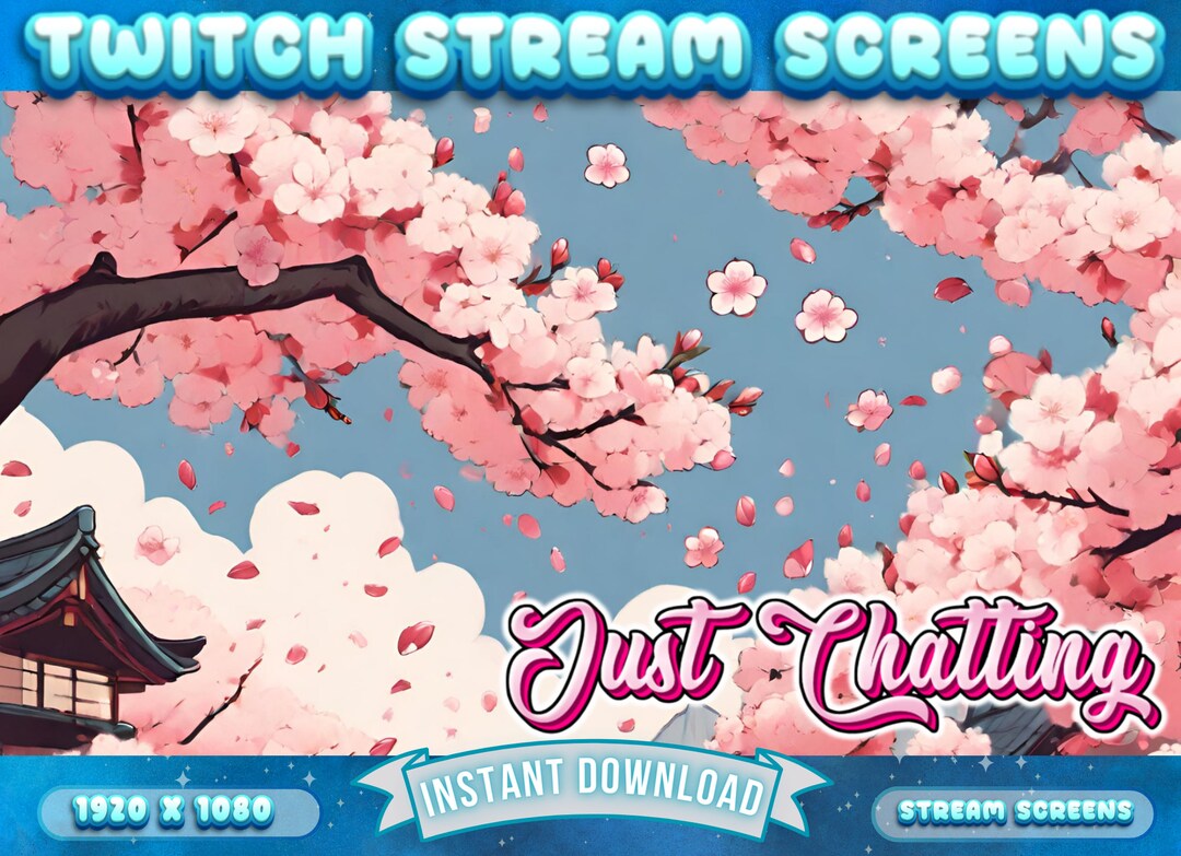 10 X Twitch Stream Screens Sakura Twitch Stream Screens Starting Soon ...