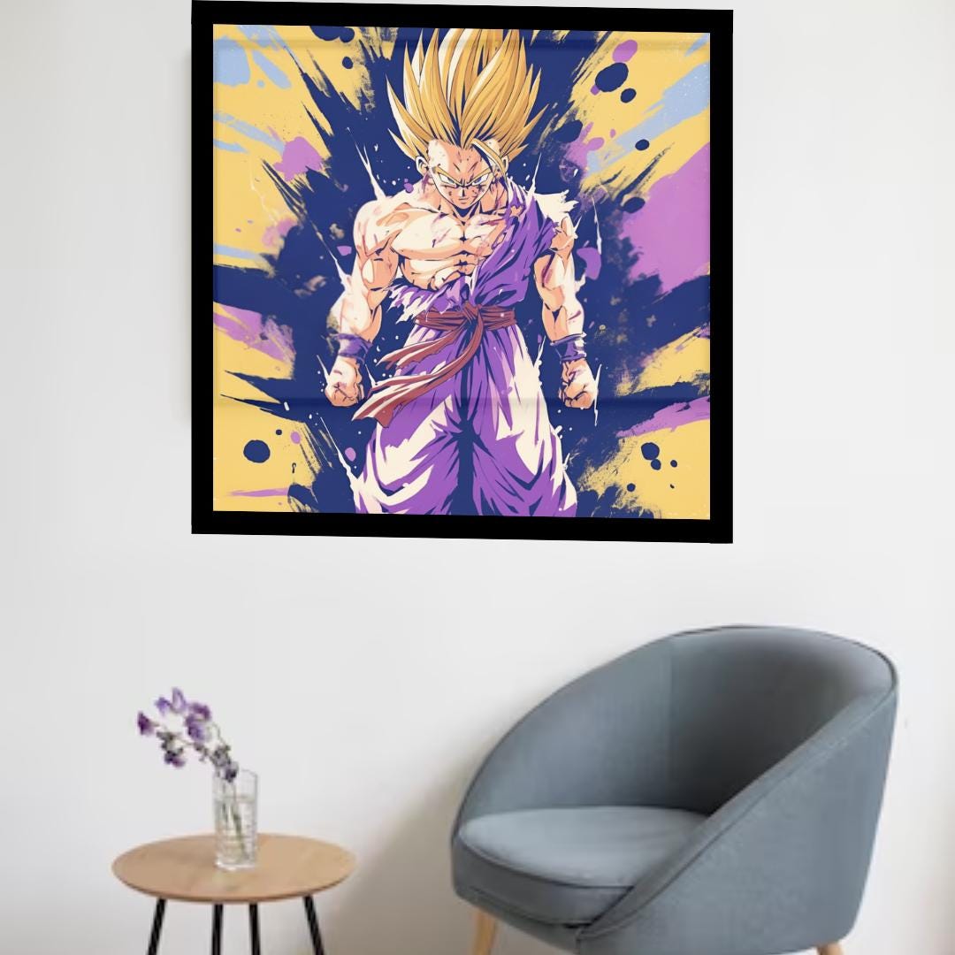 SSJ2 Gohan Poster in Japanese Art Style, Japanese Wall Art, Japanese ...