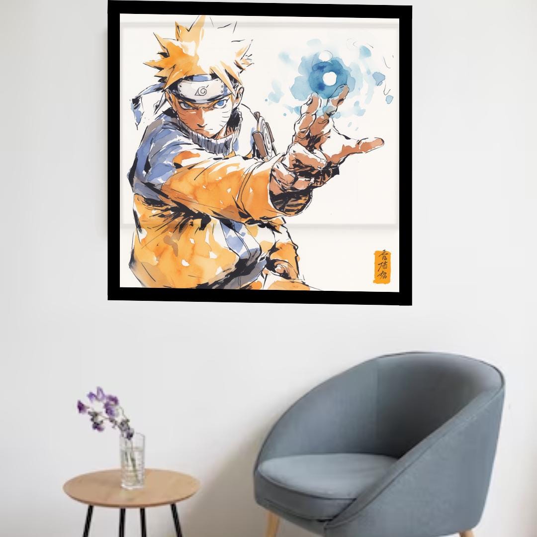 Naruto in Japanese Art Style, Japanese Fine Art, Anime Wall Art, High ...