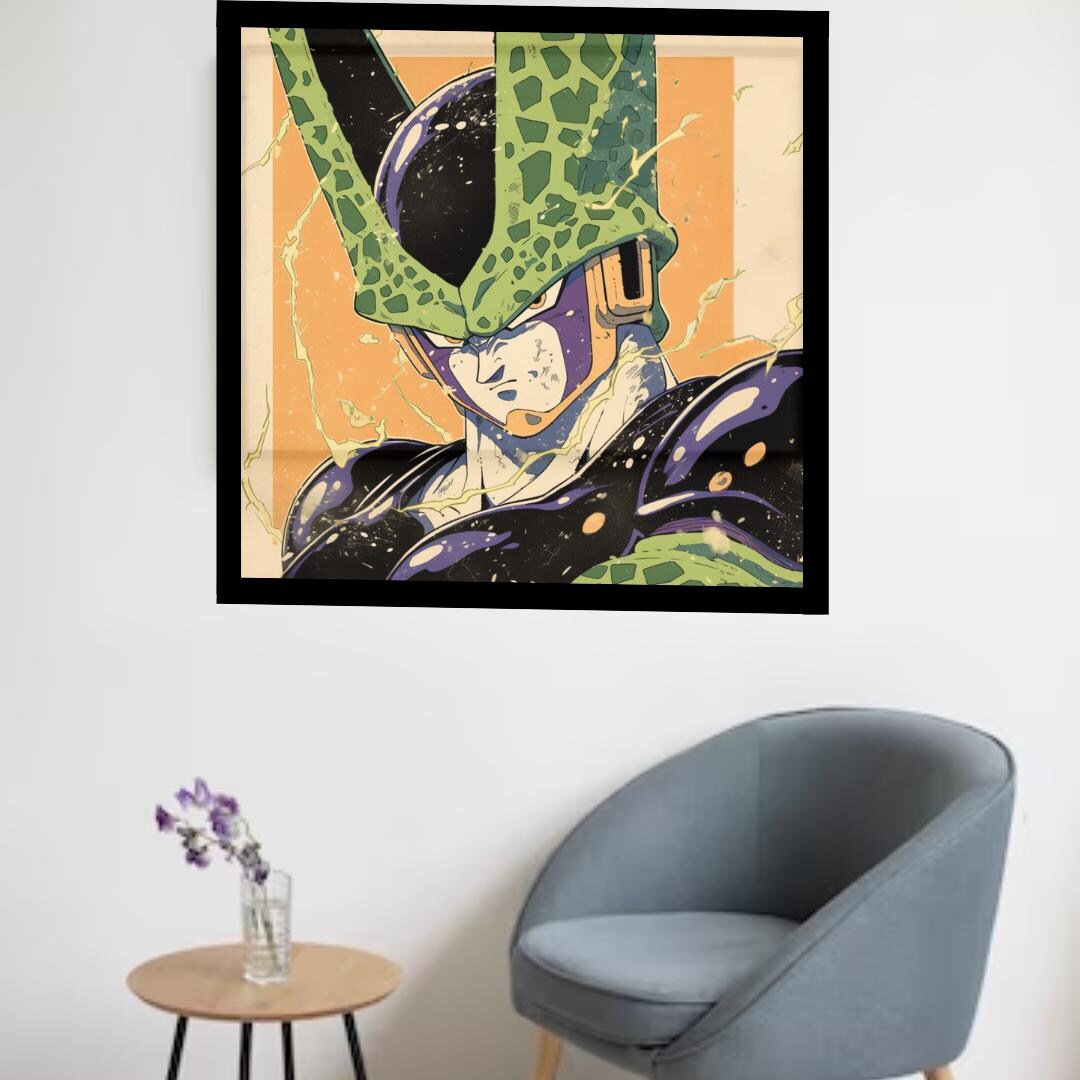 Perfect Cell Poster in Japanese Art Style, Japanese Poster, Poster ...