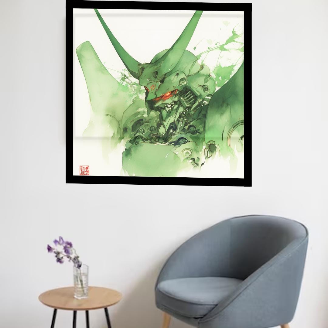 Mecha Poster in Japanese Art Style, Japanese Wall Art, Mecha Posters ...