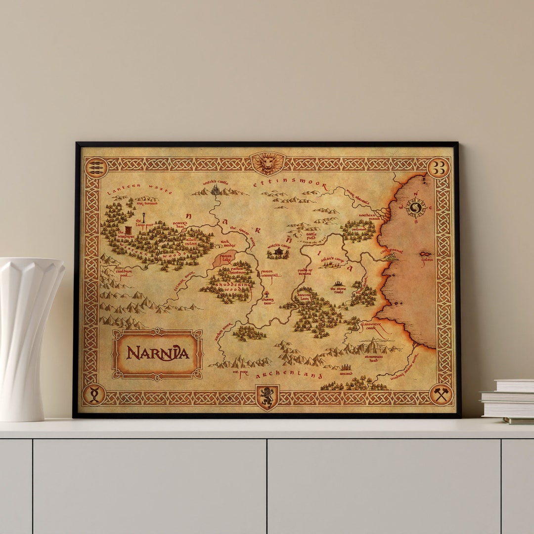 The Chronicles of Narnia Poster Narnia Map Print - Etsy