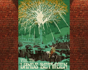 Elden Ring Lands Between Map Framed Poster, Elden Ring Map, High ...