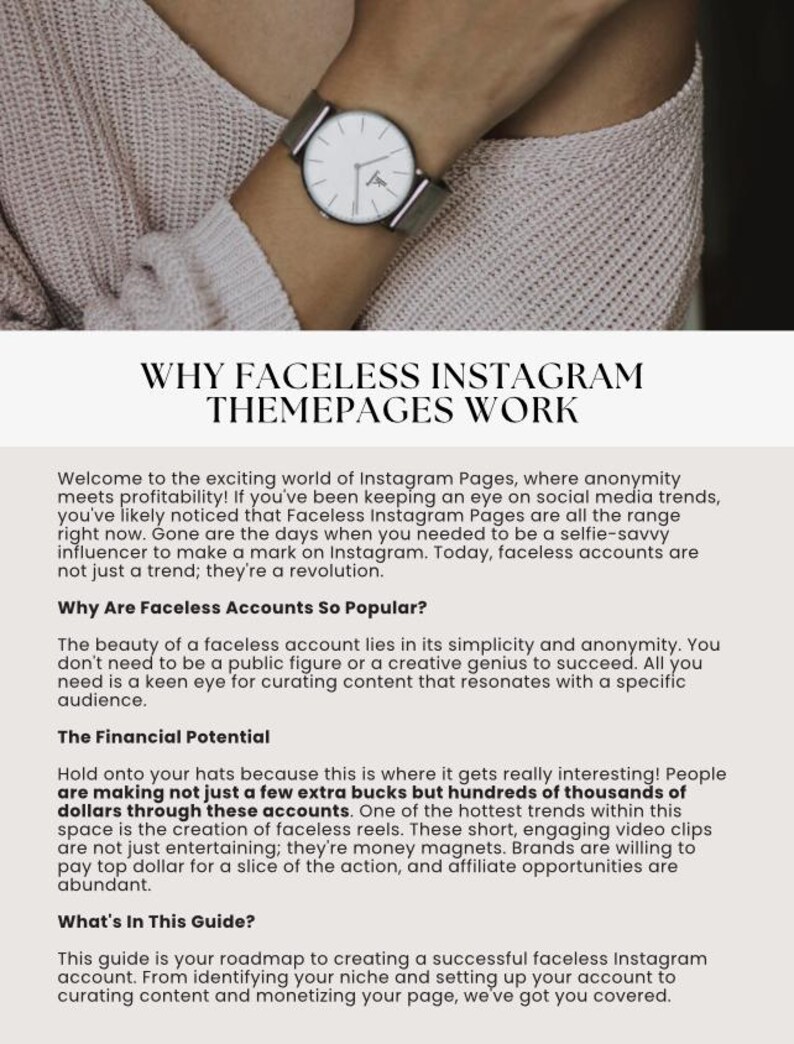 Faceless Digital Marketing Guide With Resell Rights - MRR - PLR - Etsy