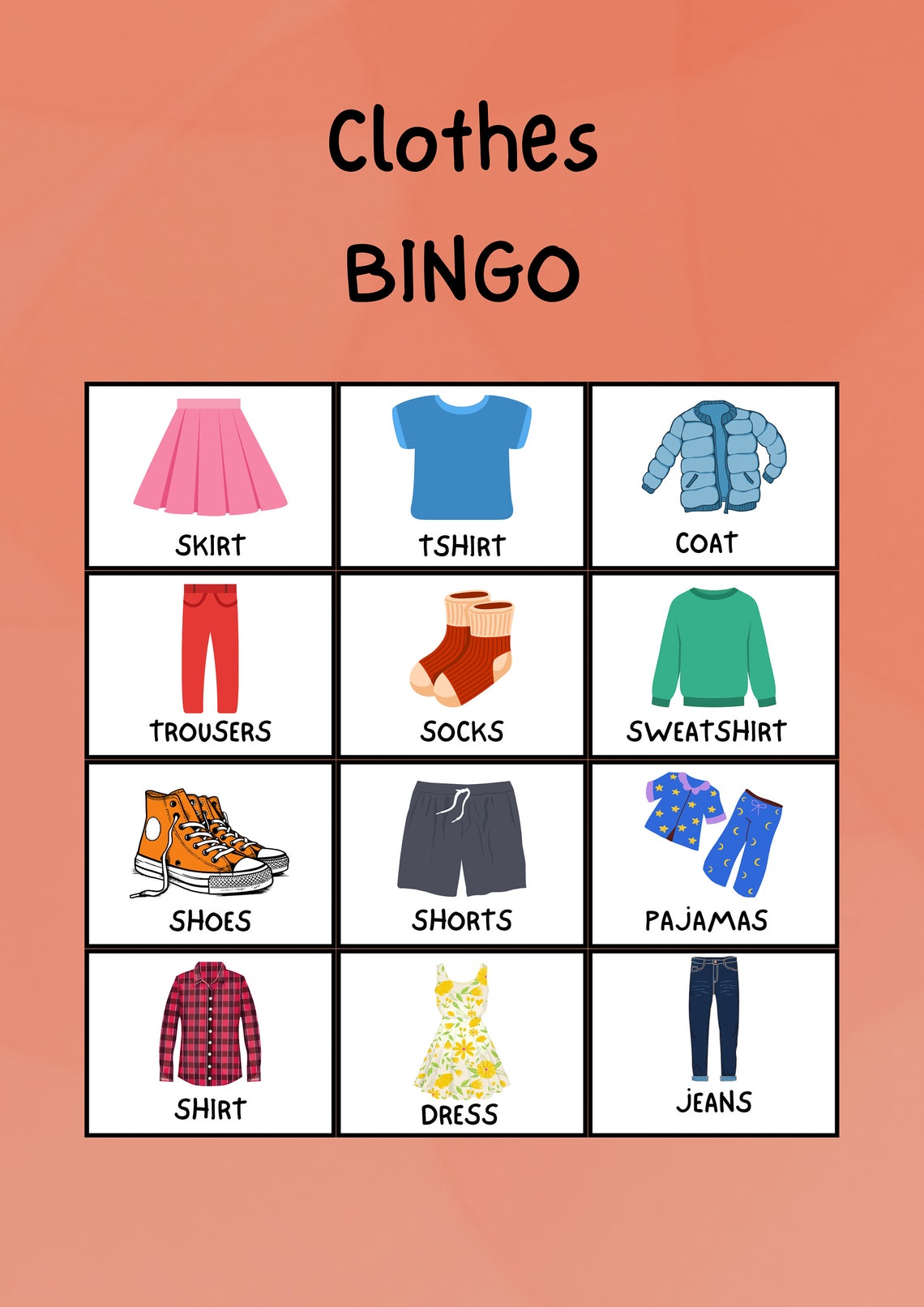 Everyday Items Bingo - Etsy Canada