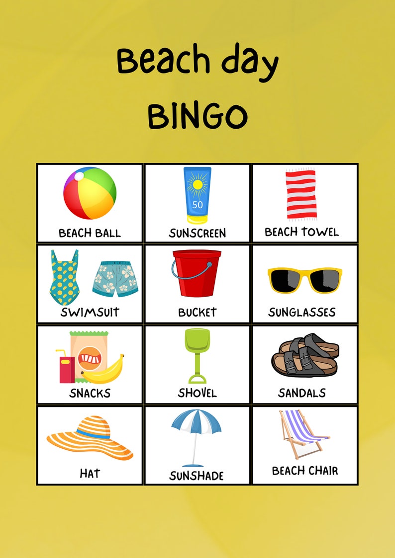 Everyday Items Bingo - Etsy