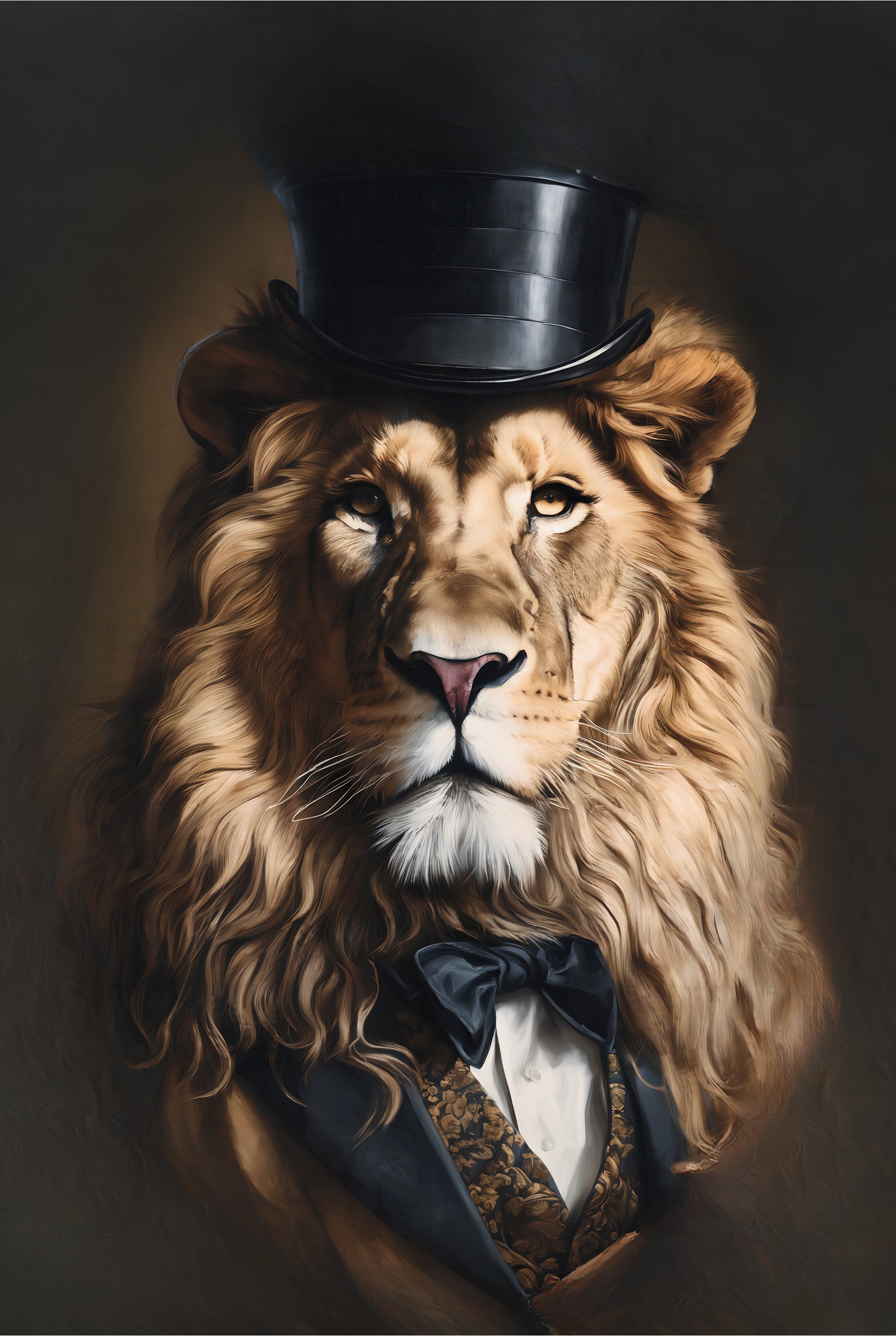 Regal Lion - Elegance Collection - Gallery Wrapped Canvas - Etsy