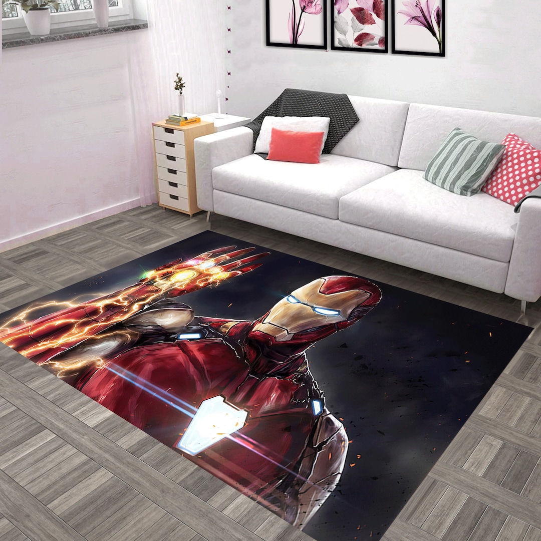 Iron Man Rug,gift for Him,iron Man Pattern Rug,fantastic Rug,kids Room ...