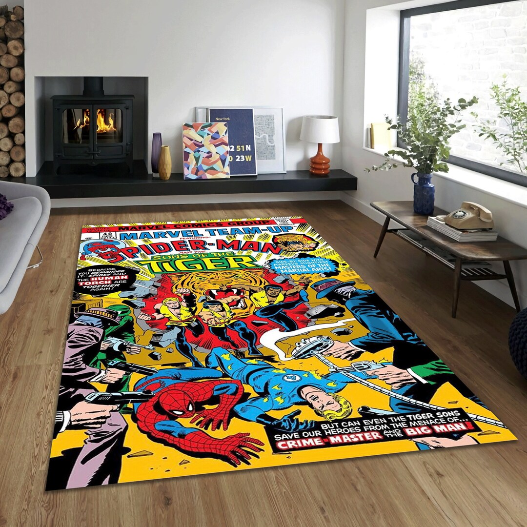 Spiderman Rug,spider Man Rug,spiderman Comic Rug,modern Rug,rugs for ...