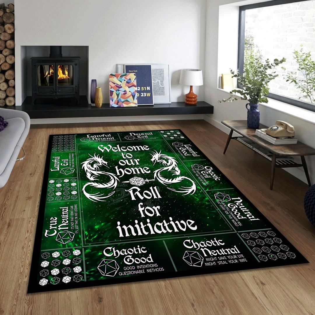 Dungeons Dragons Rug, Kids Room Rug, Living Room Rug,roll for ...