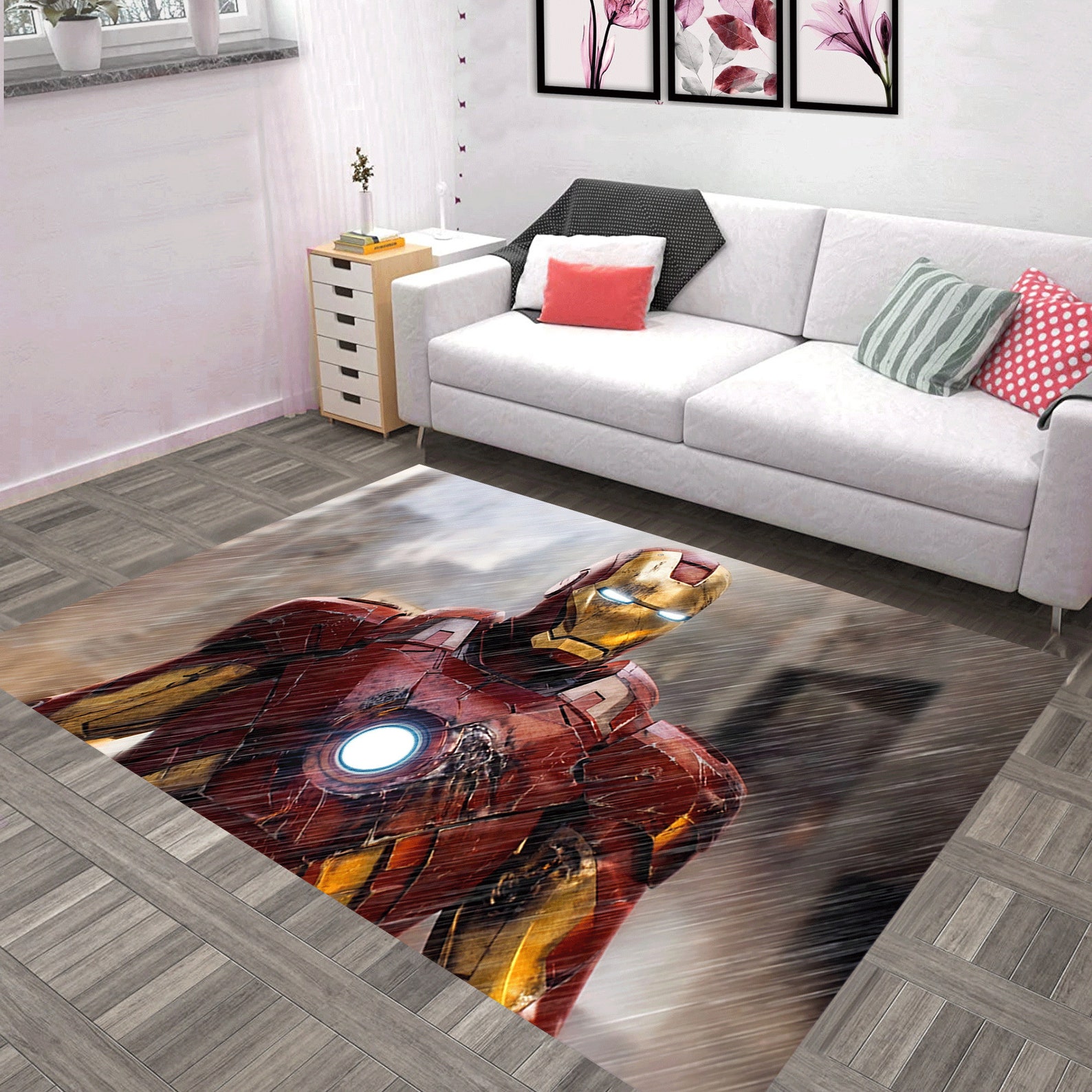 Iron Man Rug,gift for Him,iron Man Pattern Rug,fantastic Rug,kids Room ...