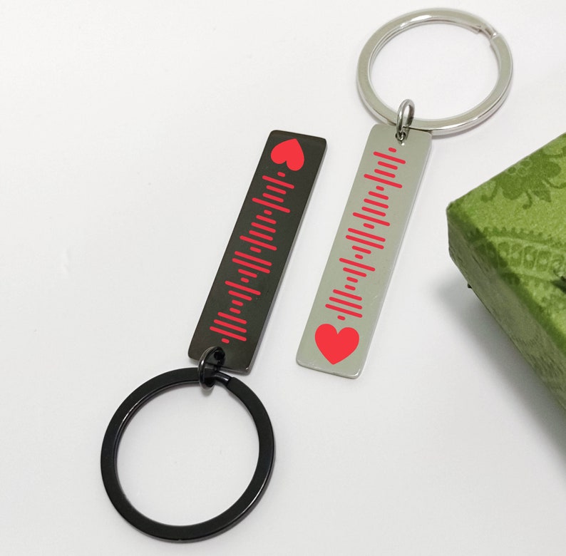 Personalized Spotify Code Keyring, Custom Song Code Keychain, Wedding ...