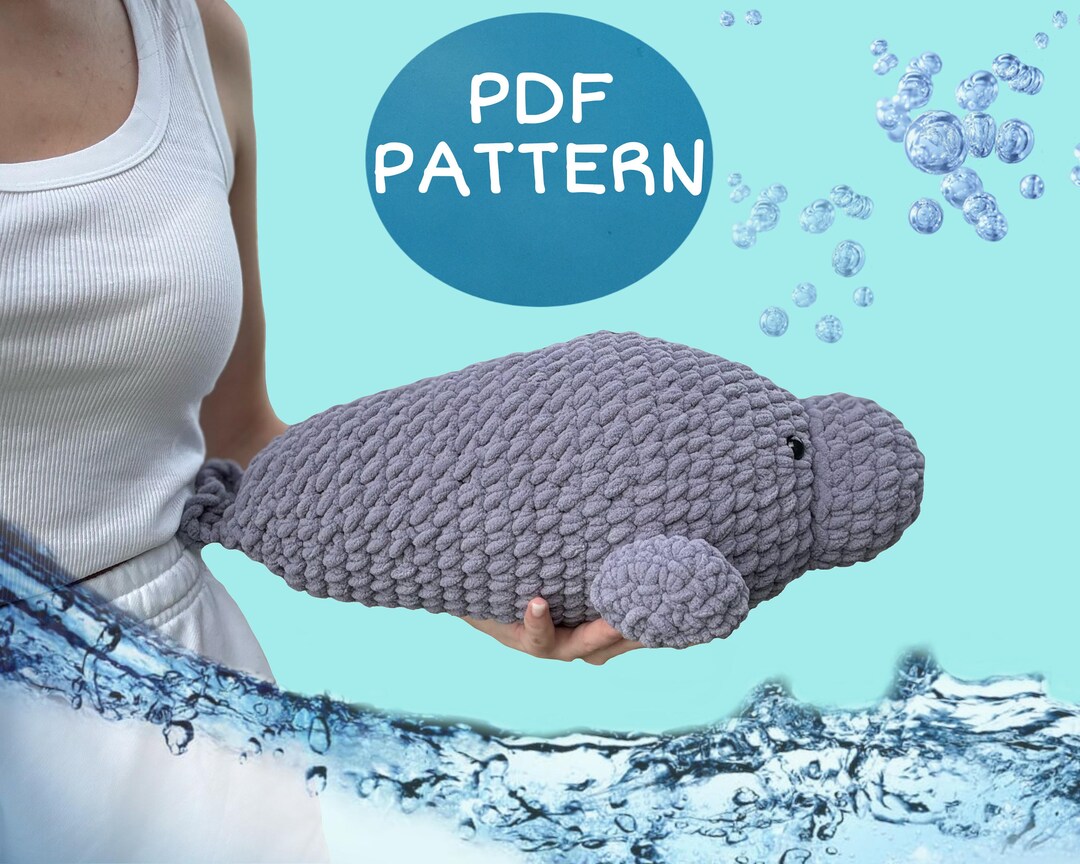 Giant Manatee Crochet Pattern, Seal Crochet Amigurumi Pattern in ...