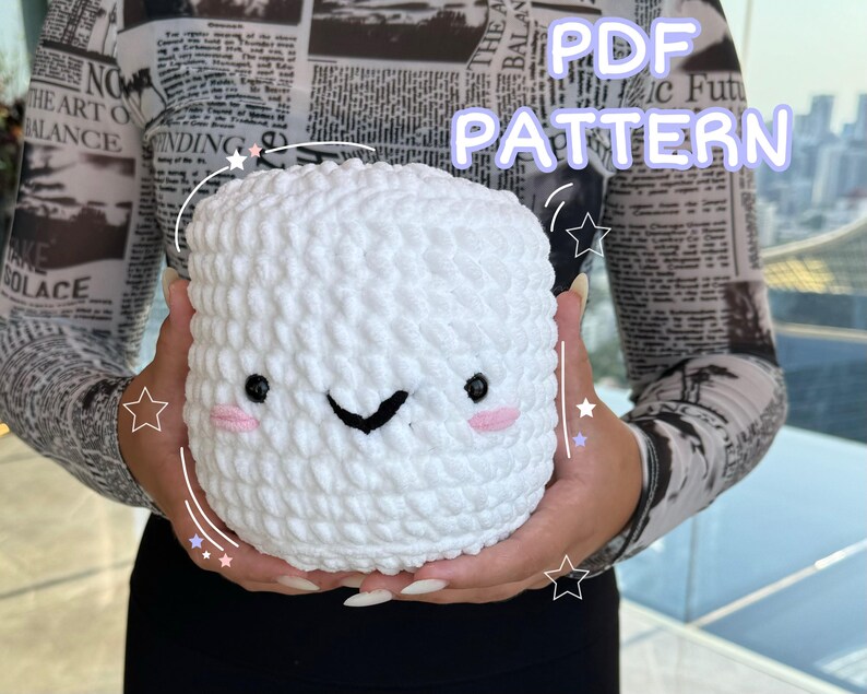 Crochet Marshmallow PATTERN PDF ONLY, Marshmallow Amigurumi Crochet ...