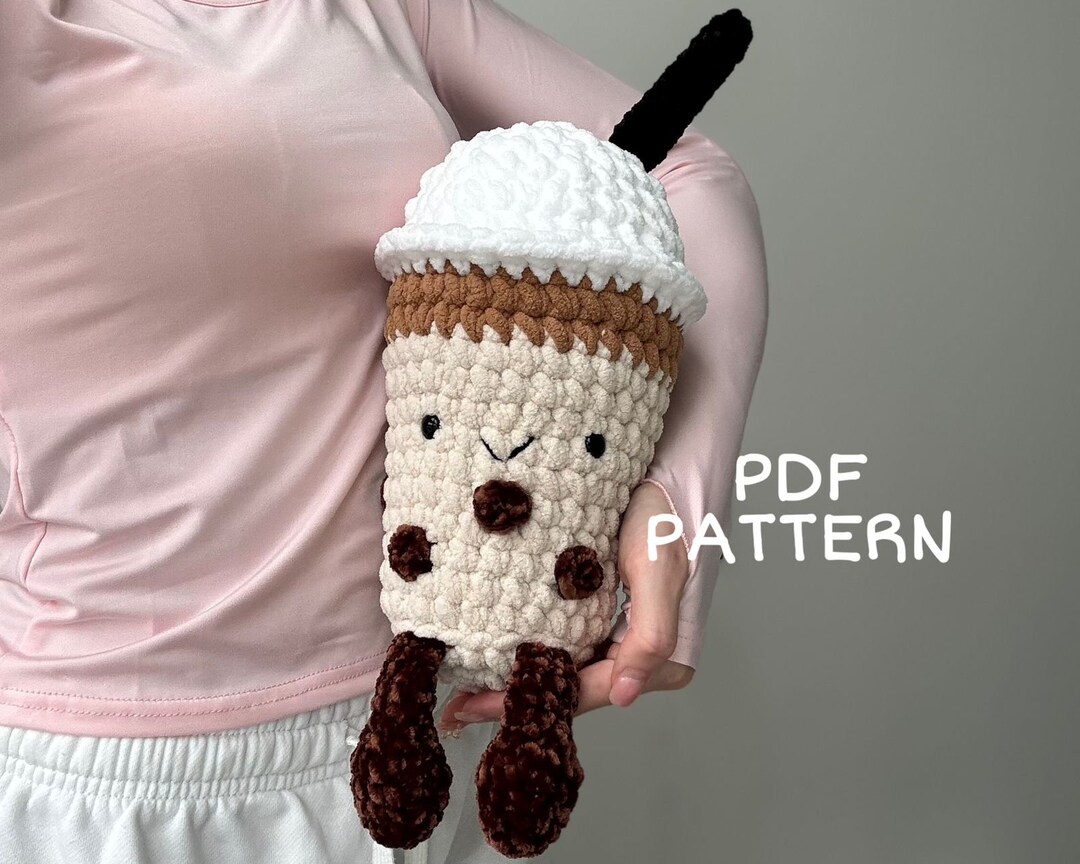 Bubble Tea Crochet PATTERN PDF ONLY, Plush Bubble Tea Amigurumi Pattern ...