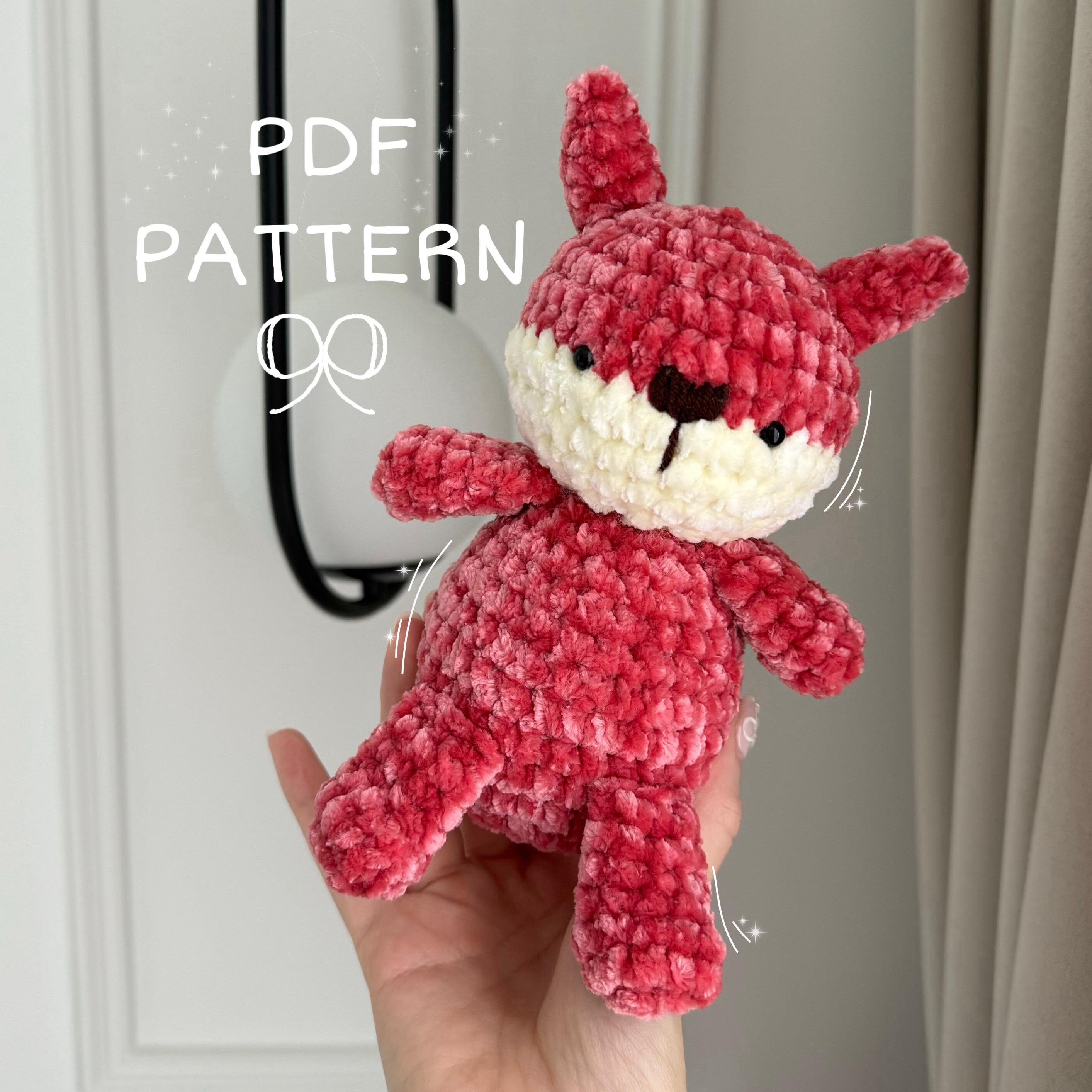 Crochet PATTERN Red Fox, Crochet Cute Red Fox Pattern PDF ONLY, Cute ...